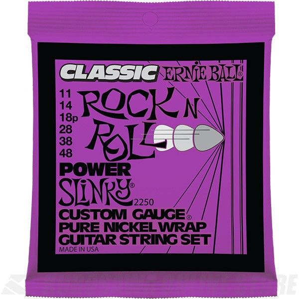 #2250 Power Slinky Classic Rock n Roll Pure Nickel Wrap Electric Guitar ...