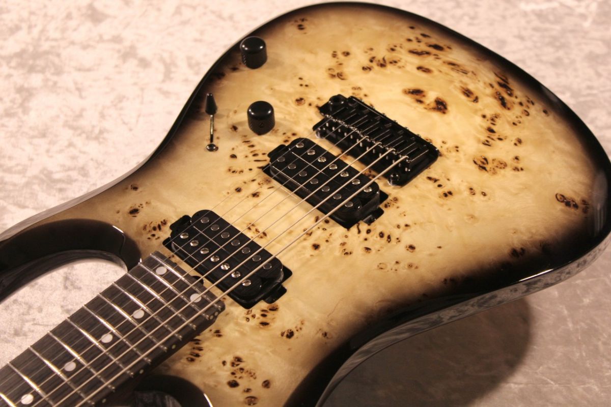 DST Pro-24 7st. 5A Burl Poplar / Ash 2P/ Beveled Cut -Natural to Black ...