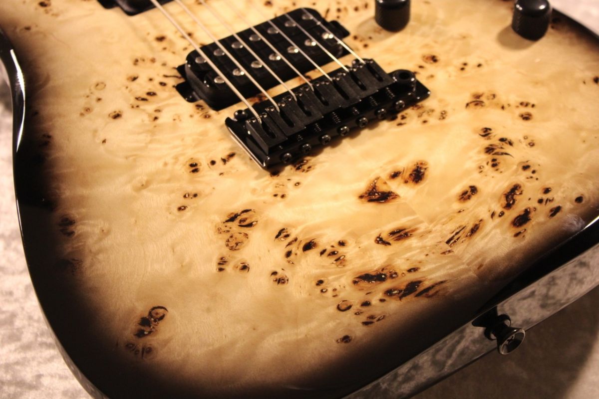 DST Pro-24 7st. 5A Burl Poplar / Ash 2P/ Beveled Cut -Natural to Black ...