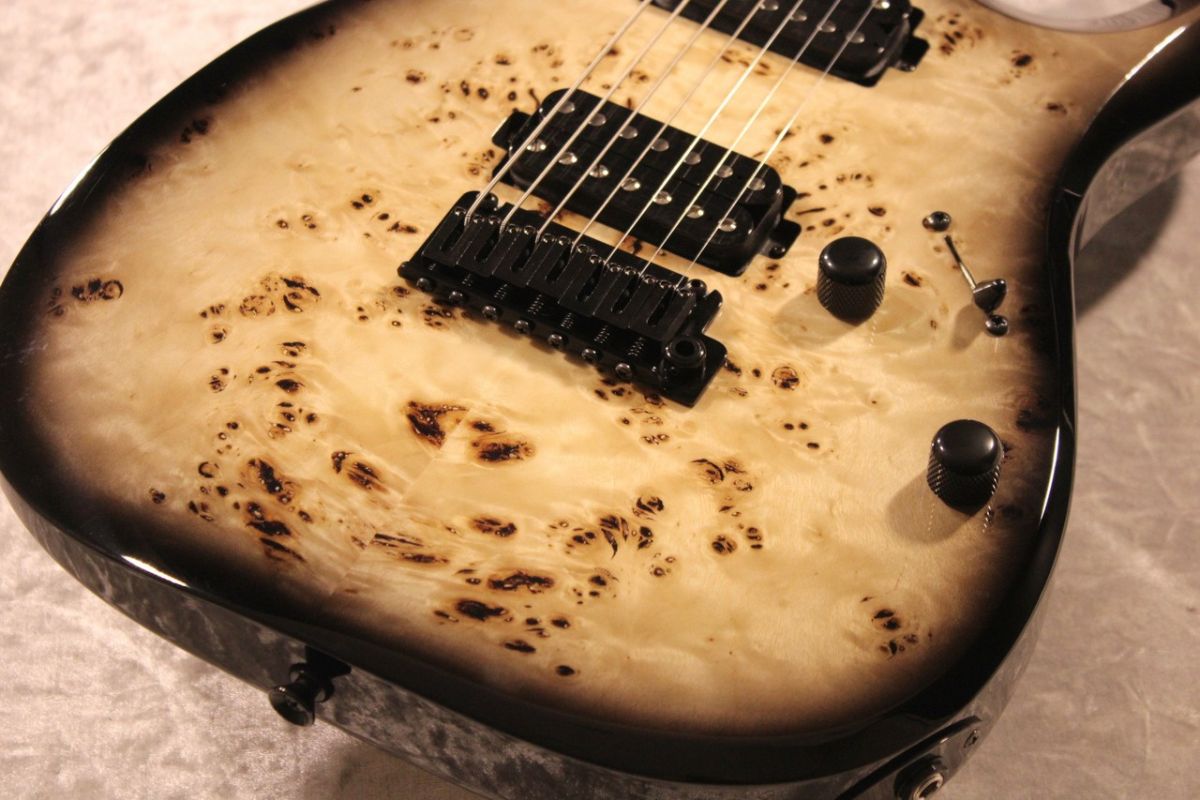 DST Pro-24 7st. 5A Burl Poplar / Ash 2P/ Beveled Cut -Natural to Black ...